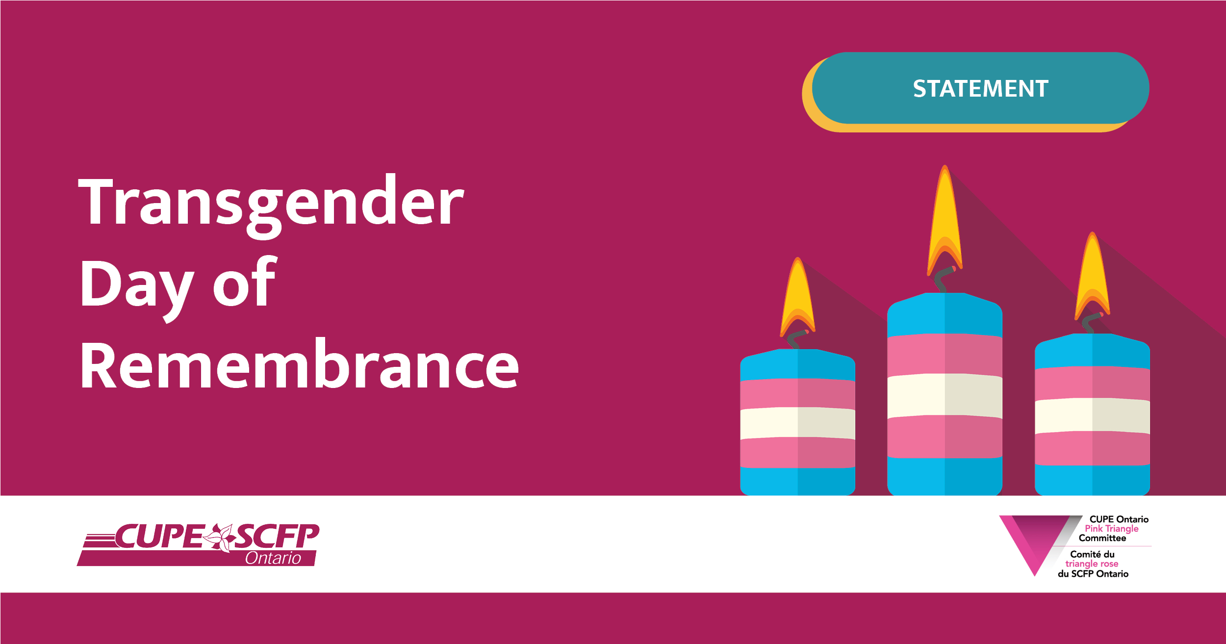 Transgender Day of Remembrance – CUPE Ontario statement - CUPE Ontario
