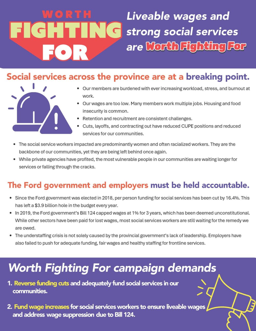 CUPE Social Services Workers Are Worth Fighting For! - CUPE Ontario